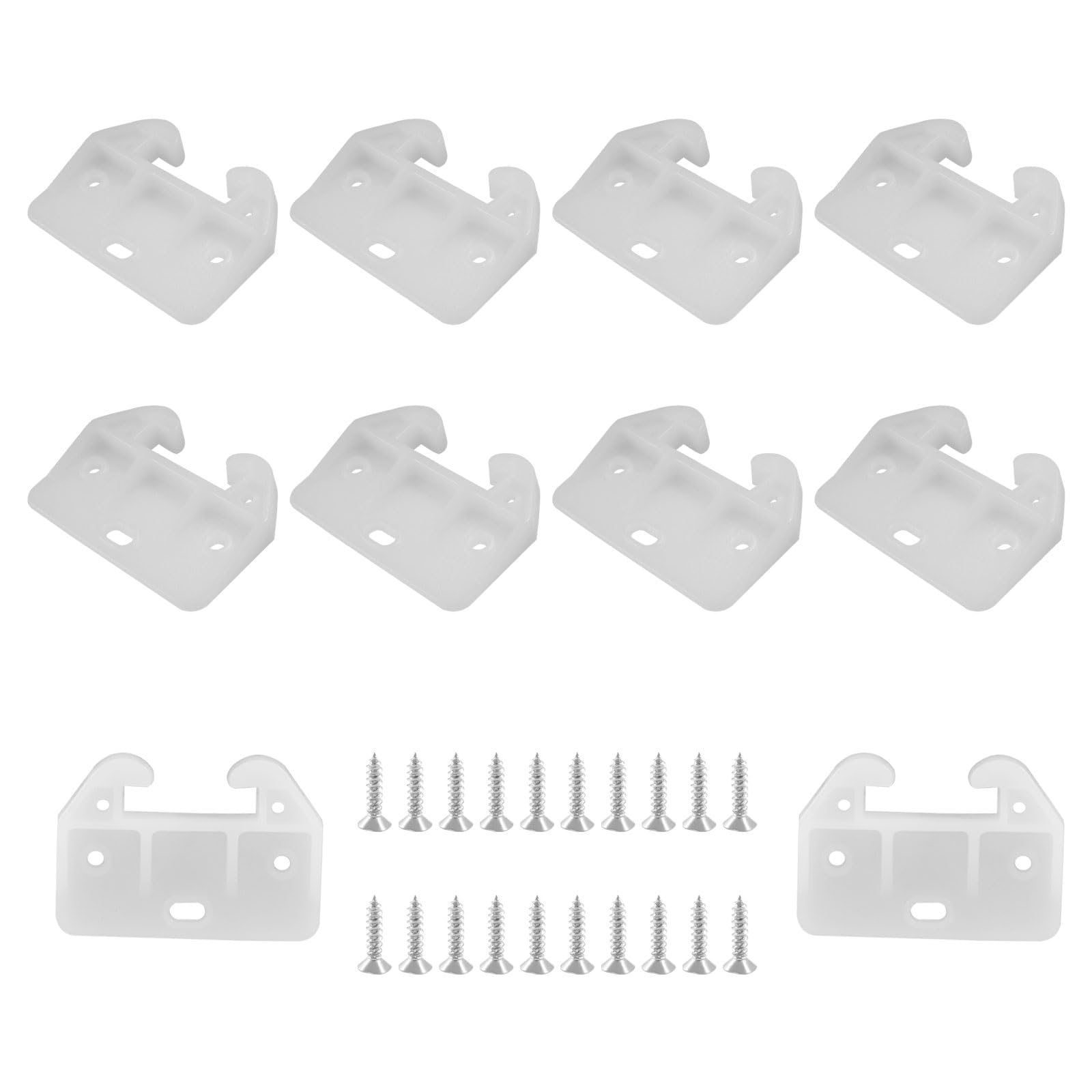 Hitefu 10 Pcs Plastic Drawer Guides with Mounting Screws, White Drawer ...