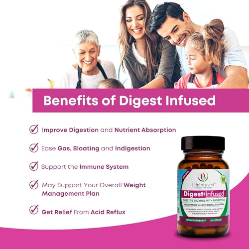Life Infused - - Suplemento Digestivo Premium - 21 Enzimas à Base de ...