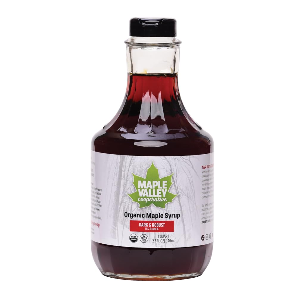 Amazon.com : Maple Valley 32 oz. Organic Maple Syrup - Grade A Dark ...