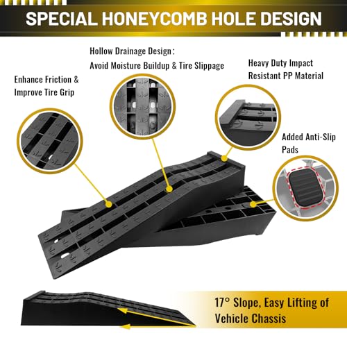 Snapklik.com : Portable Car Ramps For Oil Changes High Lift, Heavy Duty ...