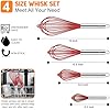 Amazon.com: HOTEC 4 Pieces Silicone Whisks Set, Wire Balloon Whisks Egg Beater, Non-slip Handle ...