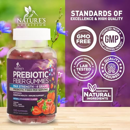 Nature's Nutrition - Fiber Gummies para Adultos 4g - Suplemento Diário ...