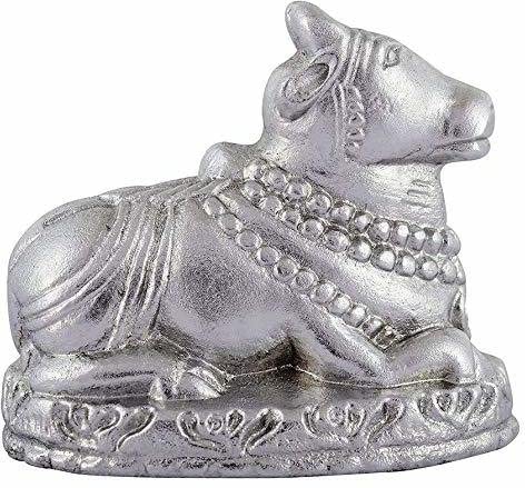 Buy SHUBH SIDDHI Silver Plated Nandi Ji | Parad | Nandi Ji Idol | Decorative Showpiece (weight ...