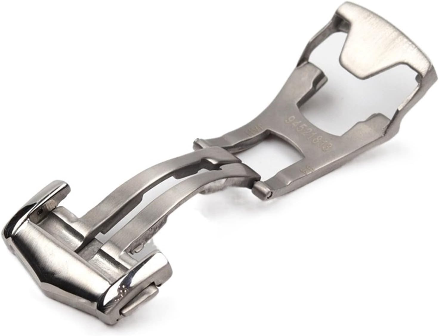 Amazon.com: JWTPRO Stainless Steel Solid Double Push Button Fold Watch ...