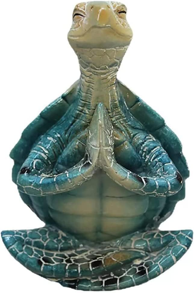 Amazon.com: Yoga Turtle Statue, Meditation Turtle Figurine Home Decor ...
