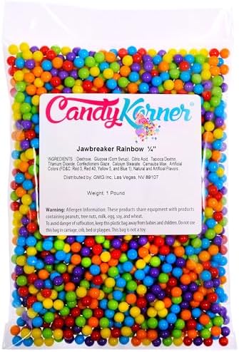 Amazon.com : Rainbow Jawbreakers - 1/4" - 1 Pound (16 Ounce) - By ...