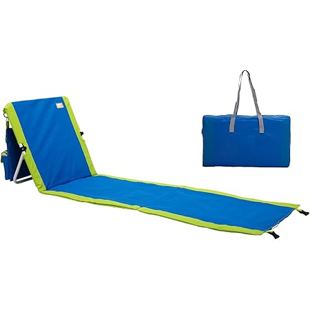 Amazon.com : Bo-Toys Portable Beach Mat Lounge Chair and Tote (Plain ...