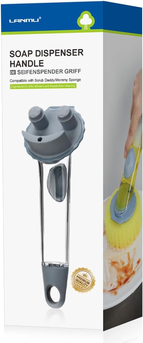 Amazon.com: LANMU Leak-Proof Sponge Handle Dish Wand for Scrub Daddy ...
