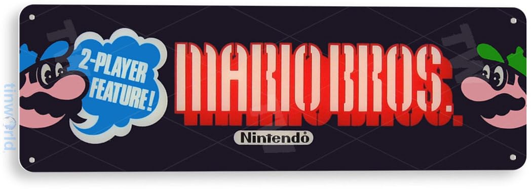 Amazon.com: Tinworld Mario-Bros Arcade Marquee Sign A486 : Home & Kitchen