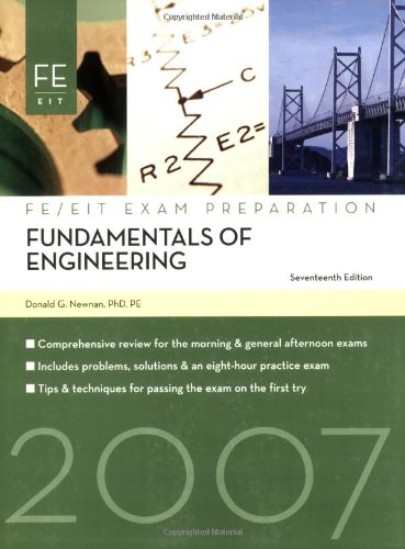Fundamentals of Engineering: FE/ EIT Exam Preparation: Donald G. Newnan: 9781427751621: Amazon ...