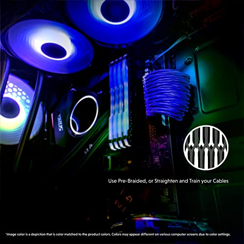 Snapklik.com : LINKUP - AVA 30cm PSU Cable Extension Sleeved Custom Mod ...