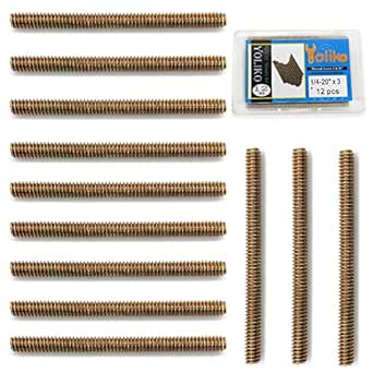 12pcs Color Zinc Fully All Threaded Rod Carbon Steel Long Thread Screw ...
