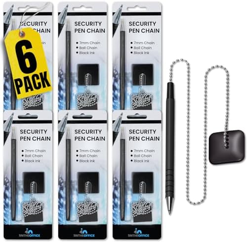 Secure Pen With Chain And Office Pen Holder Adhesive, Reception Counter ...