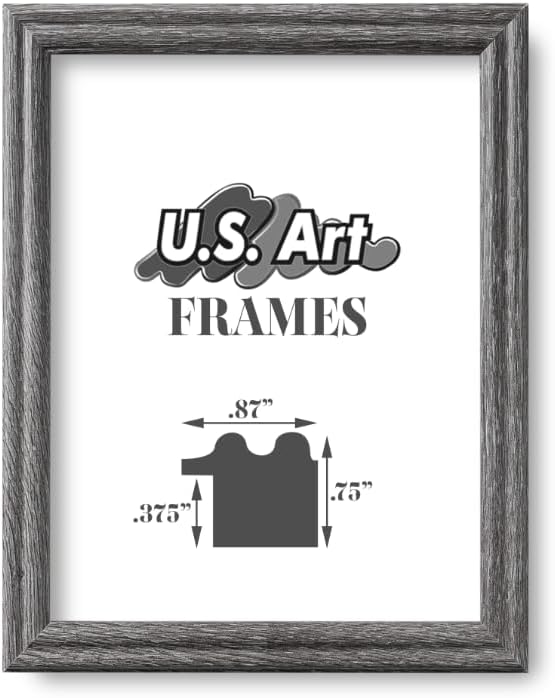 Amazon.com - US Art Frames 16x32 Traditional Style Barnwood Gray/Grey ...