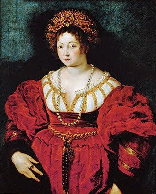 Amazon.com: Rubens (Isabella d'Este (after Titian), c.1605) Canvas Art ...