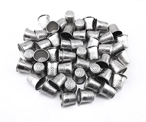 Honbay 50pcs Silver Sewing Quilting Metal Thimbles DIY Craft Finger ...