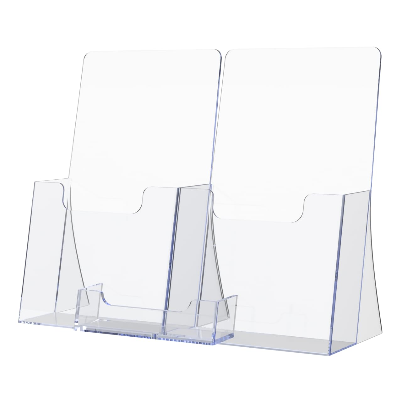 Amazon.com : Double Tri Fold Holder with Attached 3.5" x 2" Business ...
