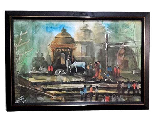 ABC DESIGN Temple Harmoni Painting with Frame (Size: 580mmX400mm X 15mm ...