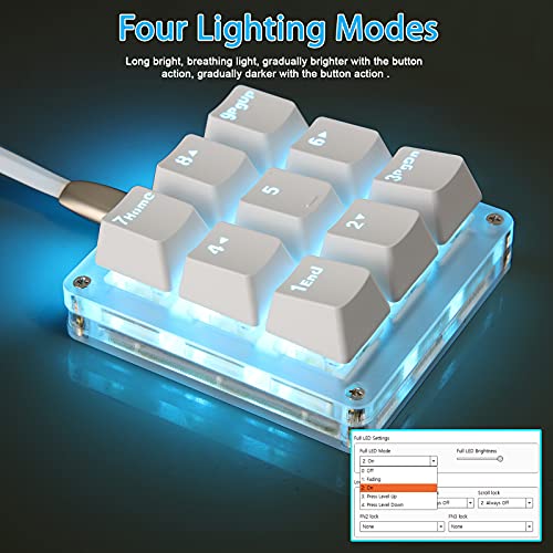 Snapklik.com : Mechanical Numpad Macro Keyboard, 9-Key Numeric Keypad ...