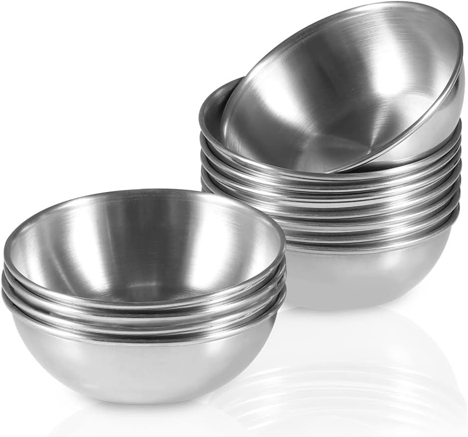 Amazon.com: Set of 20 Steel Sauce Cups - Versatile Small Dipping Bowls ...
