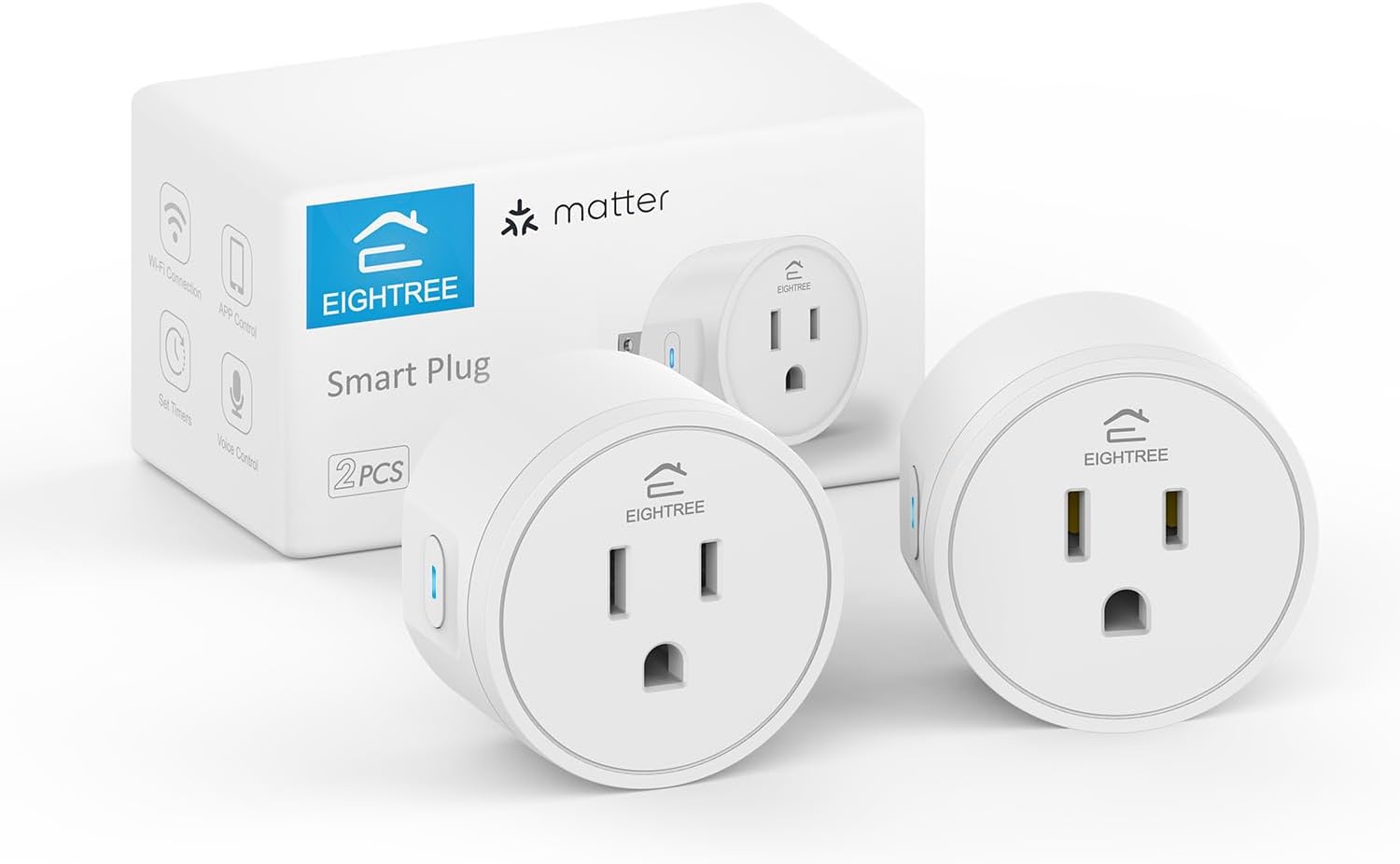 EIGHTREE Matter Smart Plug, Homekit Supported, Hub Required, Smart ...