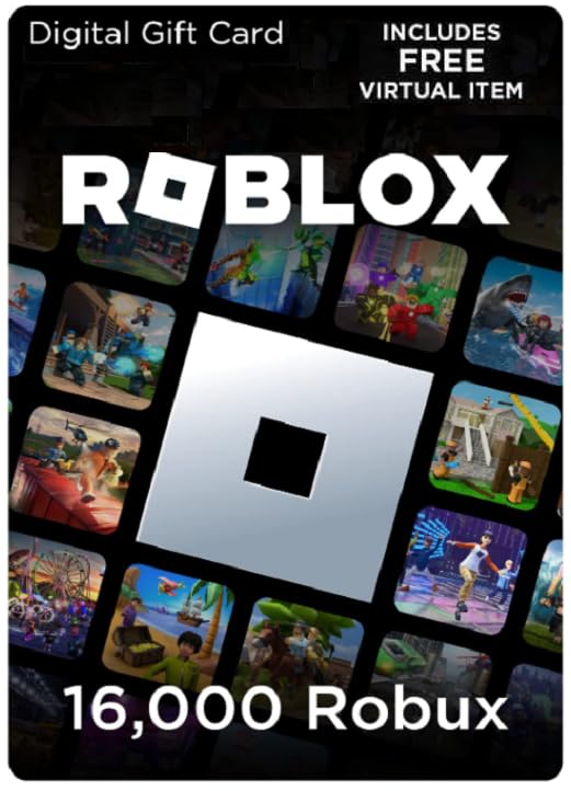 Roblox Gift Code - 16000 Roblox Robux 16,000 Credit + Bonus Exclusive ...