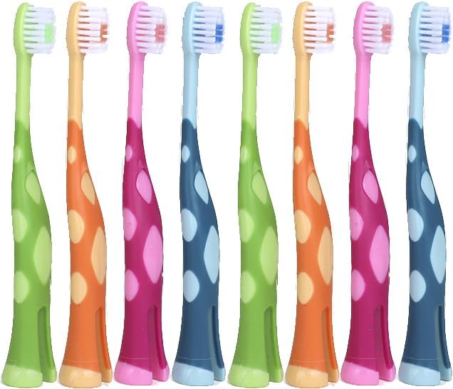 Amazon.com : 55Dental Kids Toothbrush Set of Soft Giraffe Toothbrush ...
