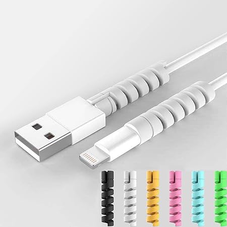 Cable Protector Spiral Phone Charge Cable Saver, Headphone, USB Cord ...