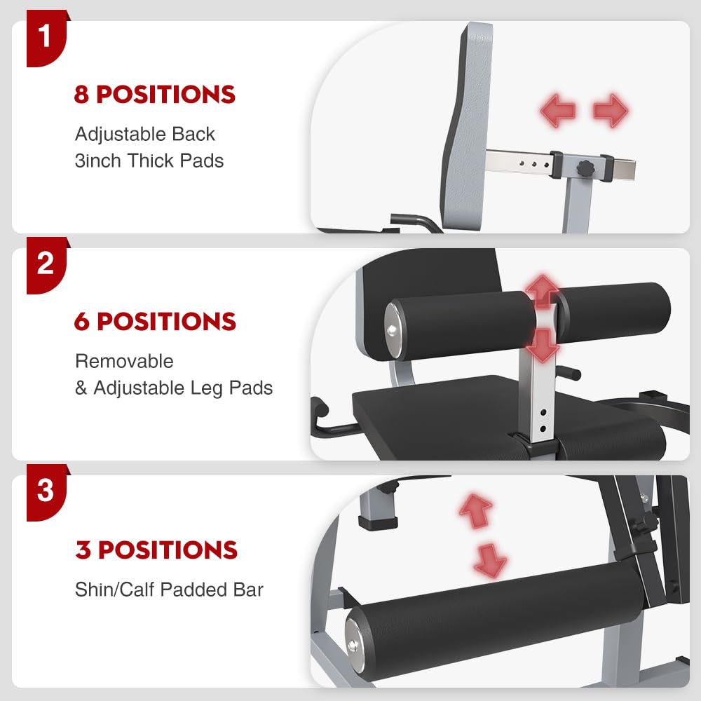 Snapklik.com : Leg Extension And Leg Curl Machine, Adjustable Plate ...