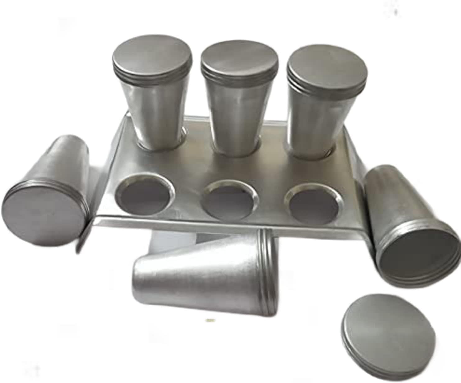 Amazon.com: Set of 6 Aluminum Kulfi Moulds with Stand – Perfect for ...