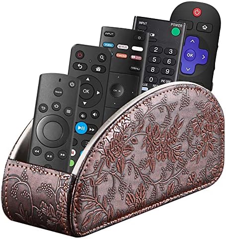 Amazon.com: Remote Control Holder, PU Leather, 5 Compartments TV Remote ...