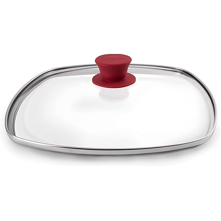 Amazon.com: Lodge Square Glass Cover Lid, 10.5-Inch, Clear: Cookware ...