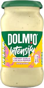 Dolmio Intensify Mild Creamy Garlic & Black Pepper Pasta Sauce 390g ...