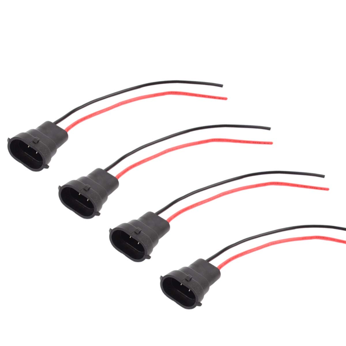 12V 24V Light Socket Wire Pigtail Female S H11 Two Harness For Fog ...