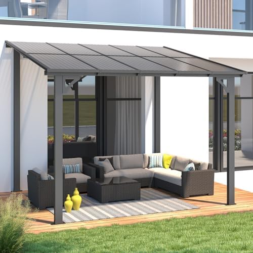 Amazon.com : ShelterLogic 10' x 6' Solano Gazebo Canopy Charcoal Carbon ...