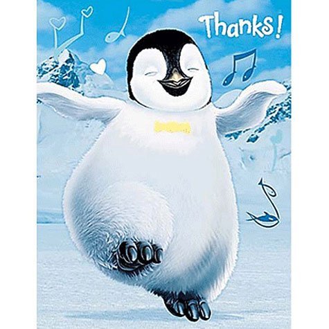 Amazon.com: Happy Feet Thank You Notes, 8ct : Office Products
