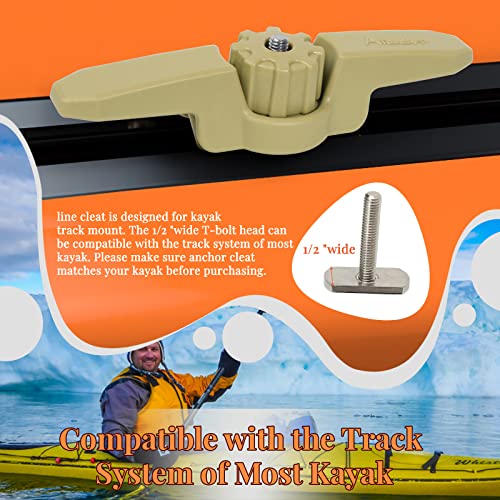 Snapklik.com : Line Cleat For Kayak Track Mount, XL Extended Kayak ...