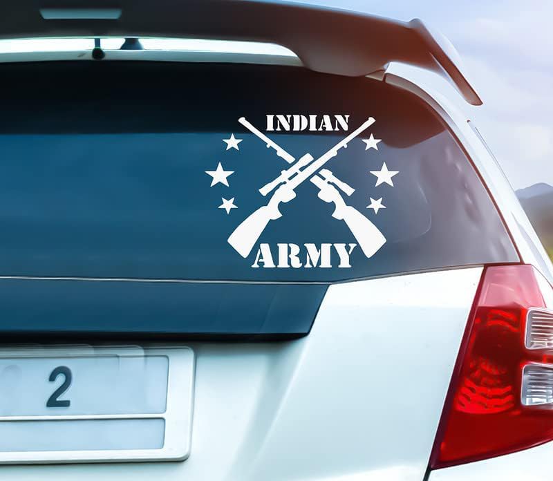 ISEE 360® Indian Army Car Sticker for All Car Door Glass Window Vinyl ...
