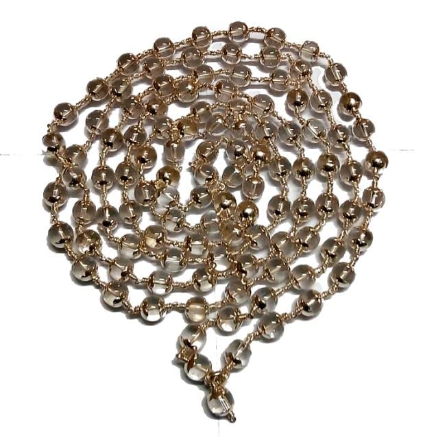 Buy CLOUDGEMS STORE Sphatik Mala 108 Beads Clear Quartz Crystal Mala ...
