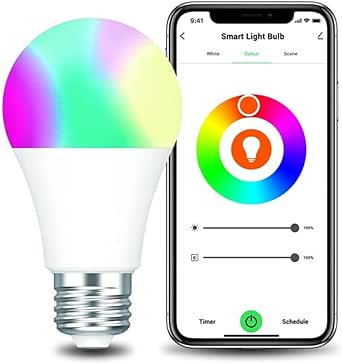 NEO Smart Light Bulb, WiFi RGB buld, No Hub Required, A19 E26 10W ...