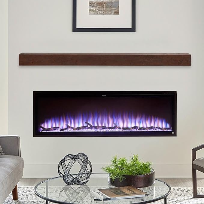 Amazon.com: Touchstone Encase Fireplace Mantel- Wall Mounted 72 Inch ...