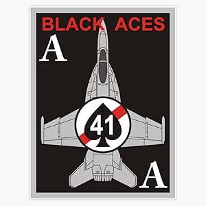 Amazon.com - F/A-18 VFA-41 Black Aces Window Bumper Sticker Decal 5"