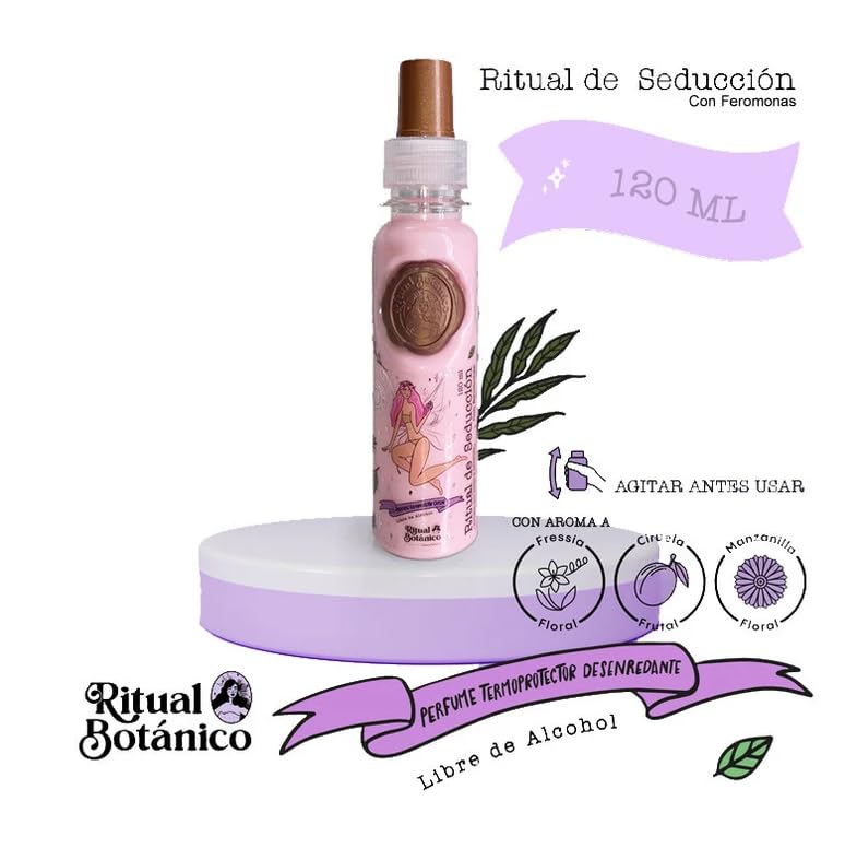 Termoprotector capilar con feromonas ritual botánico, 4.1 fl oz, 100% ...