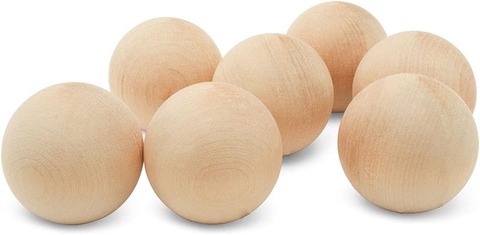 Amazon.com: 18 Pieces Unfinished Round Wood, Natural Wooden Balls, Mini ...