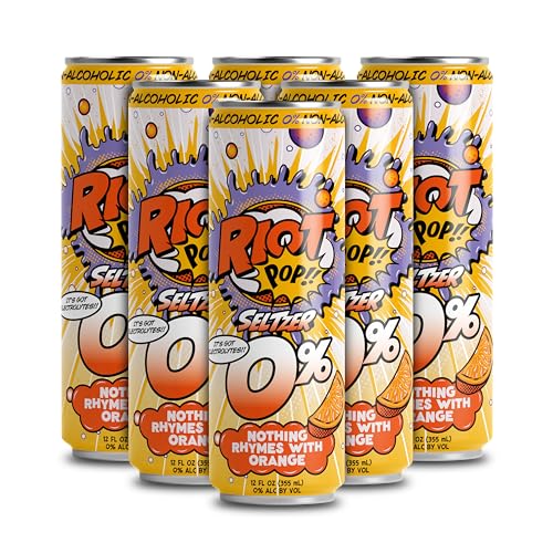 Riot Pop!! Orange - 0% Orange Electrolyte-Infused Low-Carbonation ...
