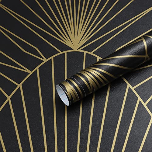 Schwarze Tapete Mit Gold