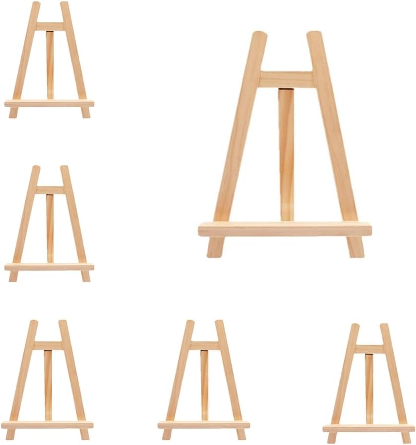 40Pcs Wooden Mini Easel Stand, Mini Wood Artist Easels Triangle Small ...