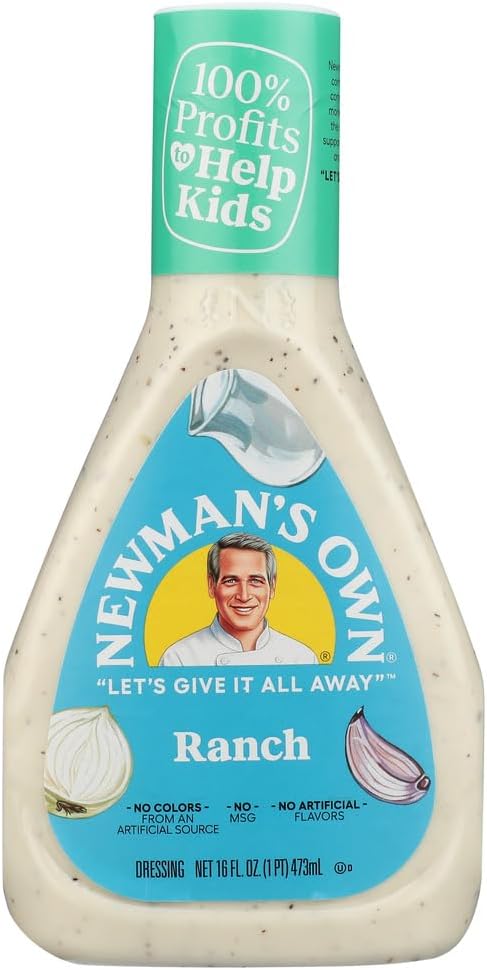 Amazon.com : Newman's Own Ranch Dressing, 16 oz 2 Packs : Grocery ...