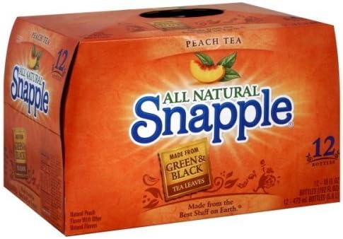 Amazon.com : Snapple Tea, 12- 16 Fl Oz (Pack of 2) (Peach) by Snapple ...