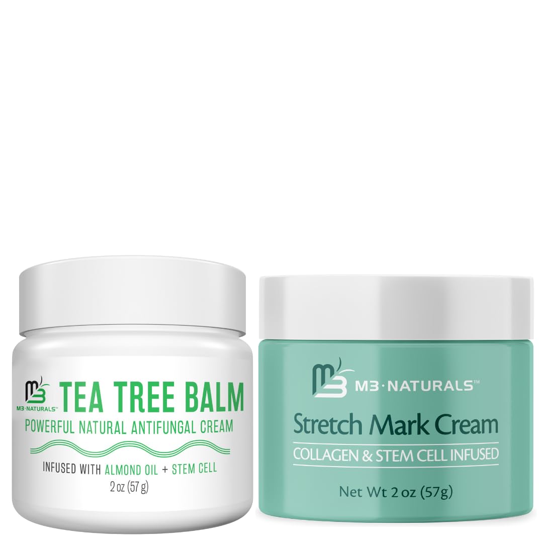 Amazon.com: M3 Naturals Tea Tree Balm with Stretch Mark Cream Bundle ...